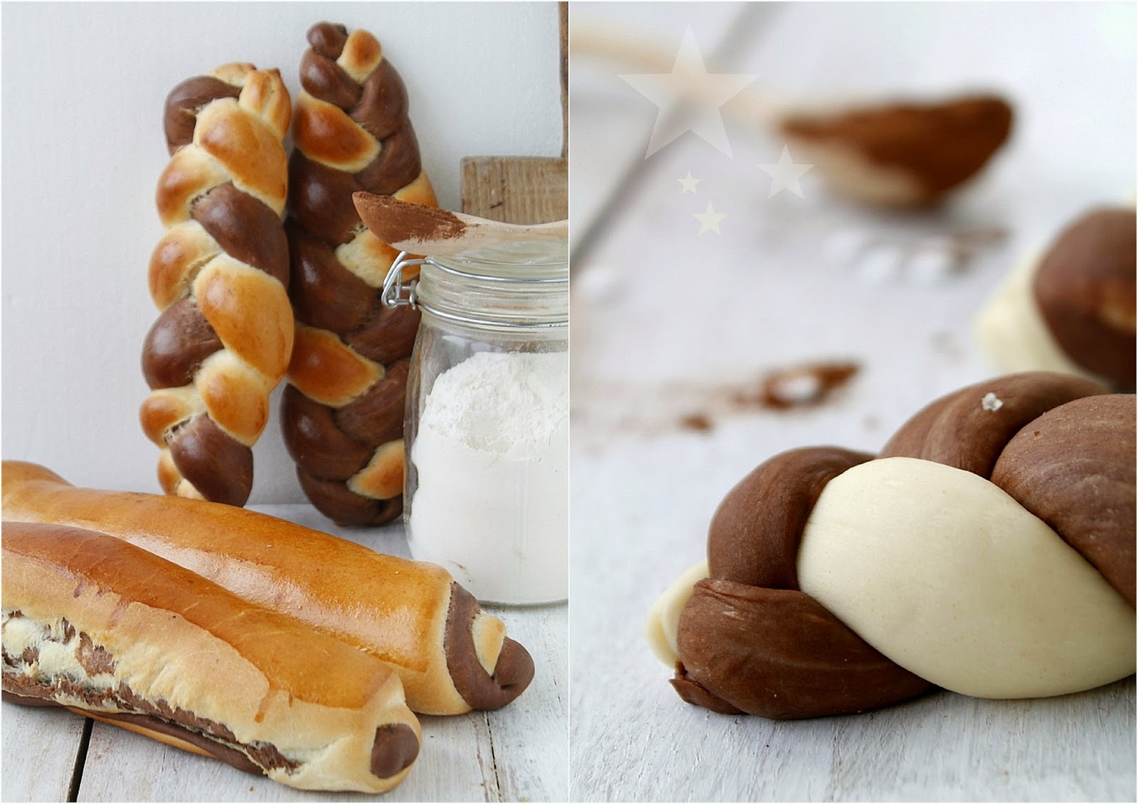 Come fare treccia bicolore di pan brioche - Spettegolando